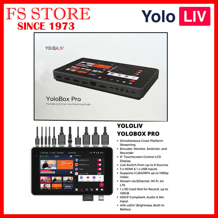YOLOLIV YOLOBOX PRO PORTABLE LIVE STREAM STUDIO | Lazada