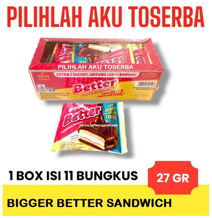 Biskuit Roma BIGGER BETTER Sandwich kemasan BOX - ( HARGA 1 BOX ...