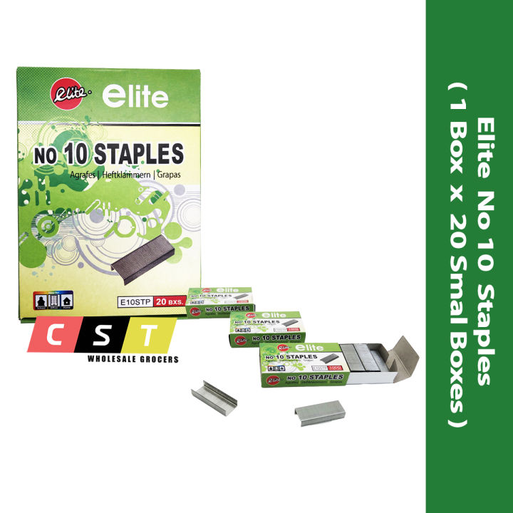 Elite No.10 Staples [1 Box x 20 Small Boxes] | Lazada
