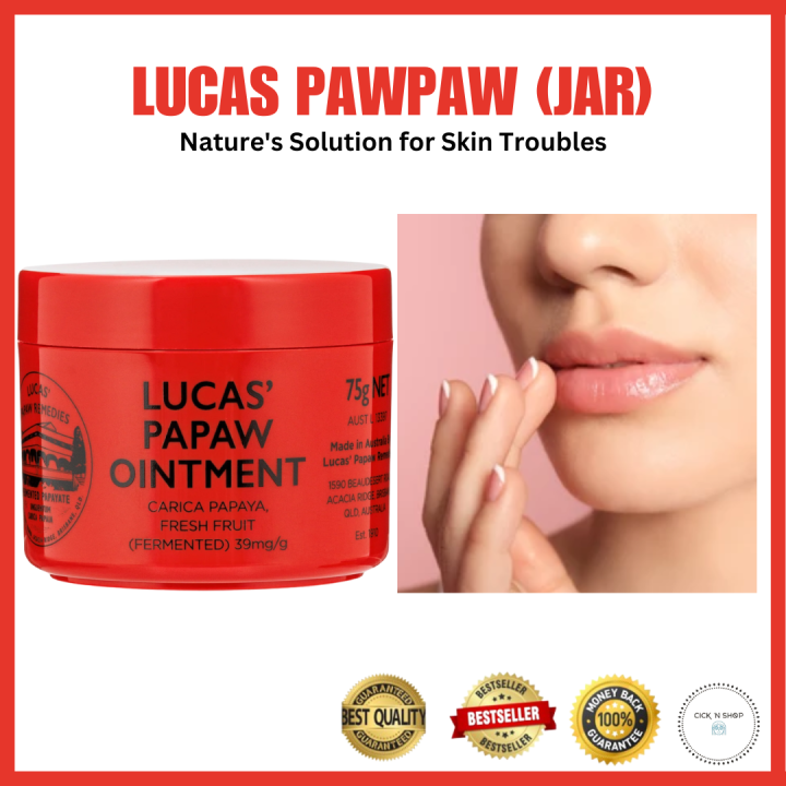 Lucas Pawpaw Jar Ointment Multi-Use Ointment Paw Paw Balm Skin Soothing Healing Ointment Natural ...