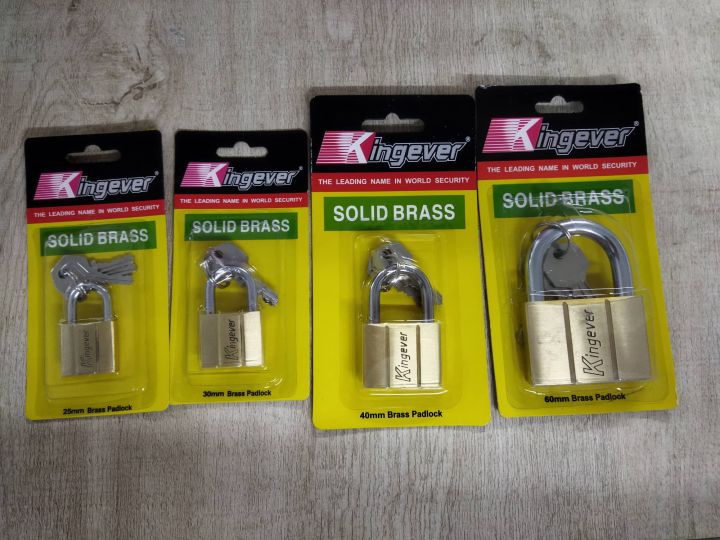 KINGEVER Solid Brass Padlock Garage Locker Door Lock With 3keys | Lazada PH