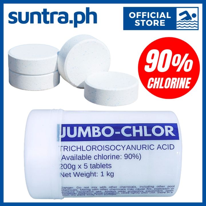 TCCA 90% Chlorine Tablets for Swimming Pool Cleaning Jumbo Chlor (1 ...
