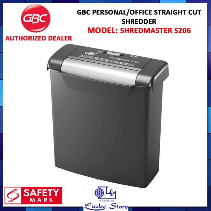 GBC SHREDMASTER S206 PERSONAL/OFFICE STRAIGHT CUT MOMENTUM SHREDDER, 9 LITRES BIN CAPACITY, 1 ...