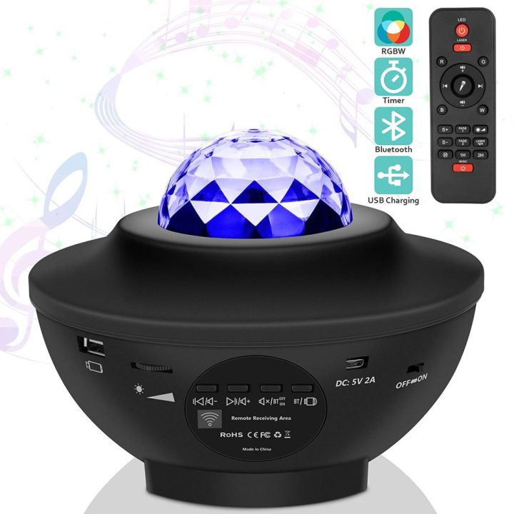 High Quality Star Night Light USB LED Music Starry Water Wave Projector ...