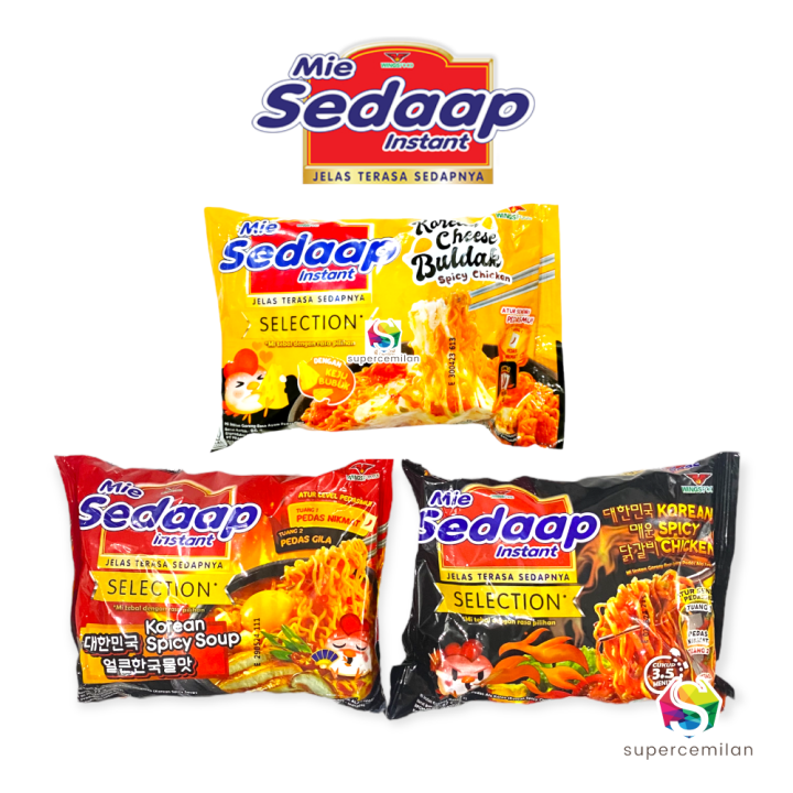 Mie Sedaap Instant Selection Korean Spicy Chicken / Soup / Cheese Mi ...
