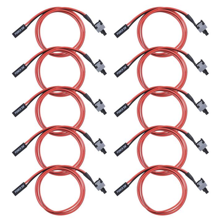 10pcs Computer Motherboard 2 Pin SW PC Power Cable Switch Line on/off ...