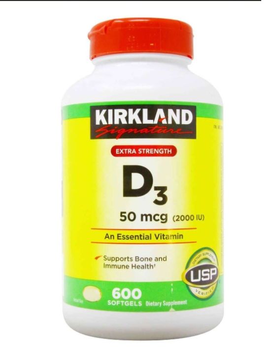 Kirkland Signature Vitamin D3 - 50 mcg (2,000 IU) - 600 Softgels | Lazada PH