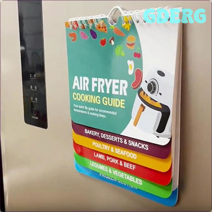 GDERG Magnetic Air Fryer Cooking Times Chart Air Fryer Cheat Sheet ...