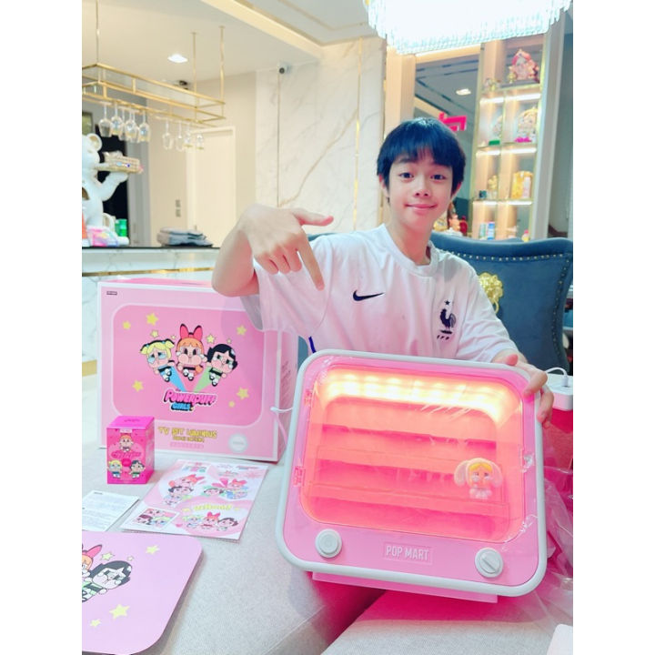 ตู้ทีวีแบบมีไฟ พร้อมส่ง POP MART CRYBABY × Powerpuff Girls Series-TV ...