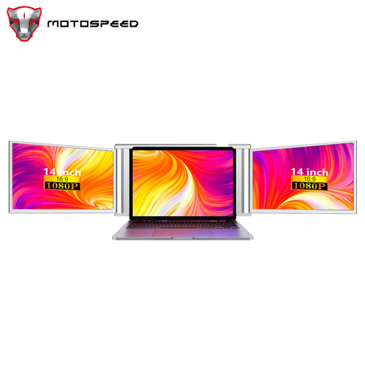 14 inches Laptop Expansion Screen FHD Portable Tri-screen Monitor with ...