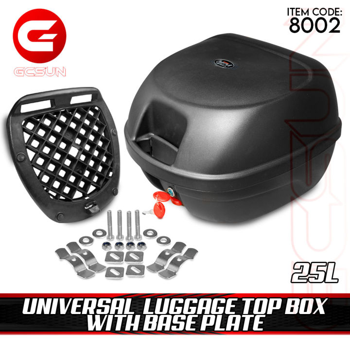 MOTORCYCLE LUGGAGE TOP BOX 25L HIGH QUALITY-GCSUN | Lazada PH