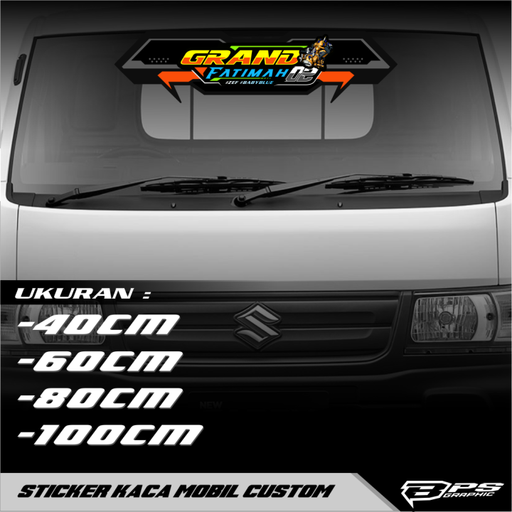 JUMBO Sticker Kaca Mobil Custom Hologram PREMIUM Maxdecal custom nama ...