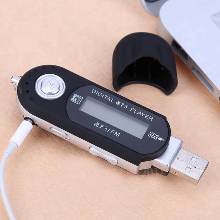USB Digital Portable MP3 Music Player Flash LCD Screen FM Radio Support ...
