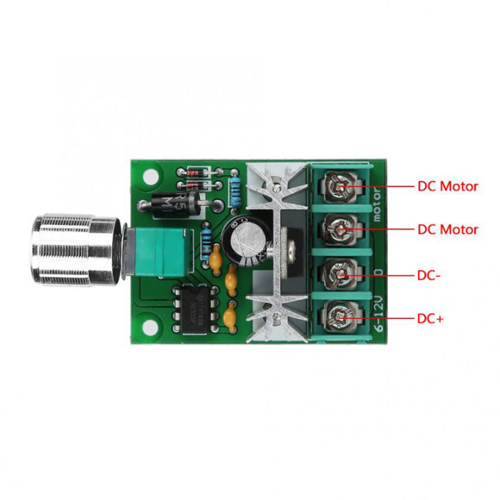 DC motor fan speed controller 6V-12V 6A high-power stepless speed control board PWM variable ...