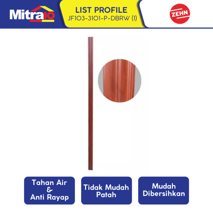 Zehn List Skirting Pvc JF103-3101 2.4 Meter Coklat | Lazada Indonesia