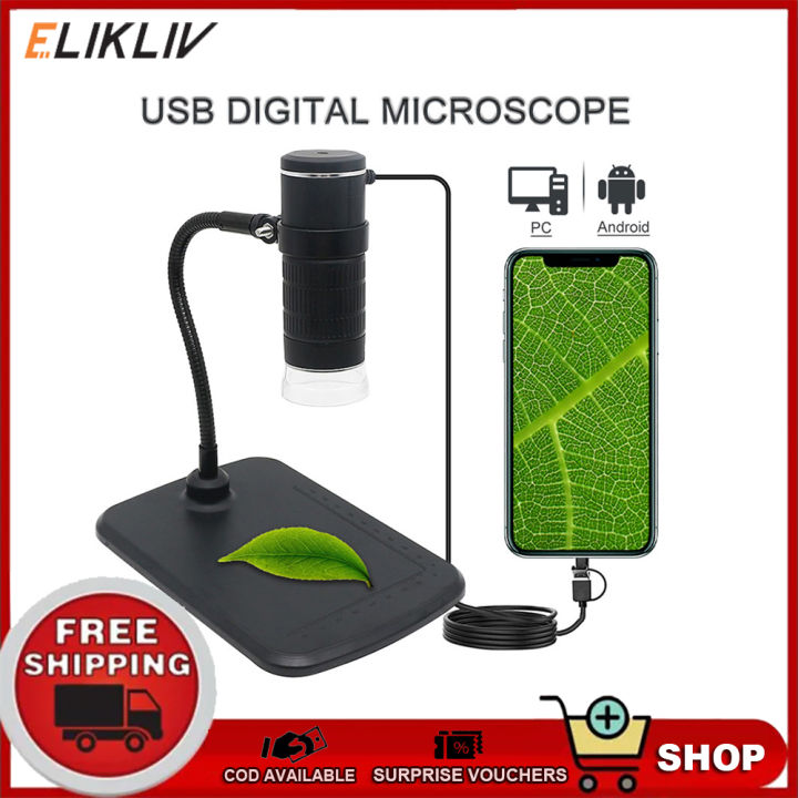 Elikliv LED USB Digital Microscope 1000X Microscope Support Android PC ...