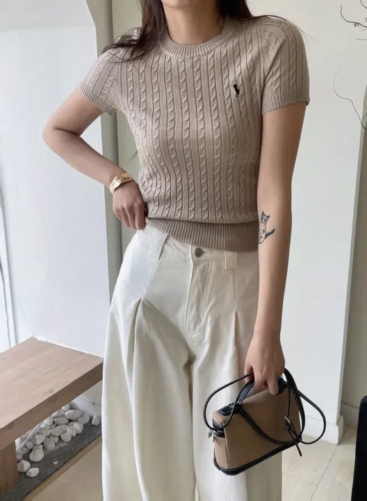Somi RTW Braided Pattern Embroidery Knitted Top M1435 | Lazada PH
