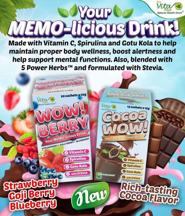 Vita Plus Wow Berry/Cocoa Wow Your MEMO-Licious Drink 20 sachets ...