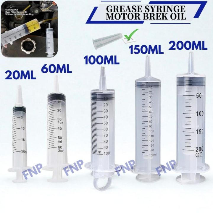 60ml 100ml 150ml 200ml Picagari Syringe Grease Syring Individual ...