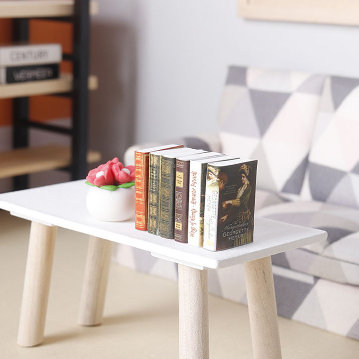 Microgood แบบจำลองการ์ตูนภาษาอังกฤษหนังสือบ้านตุ๊กตาขนาดเล็กหนังสือภาษาอังกฤษวินเทจขนาดเล็ก ...