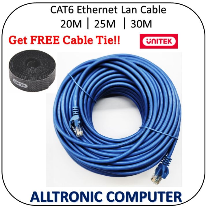 CAT6 20M I 25M I 30M Gigabit Ethernet Lan RJ45 Cable / CAT 6 Network Cables | Lazada Singapore