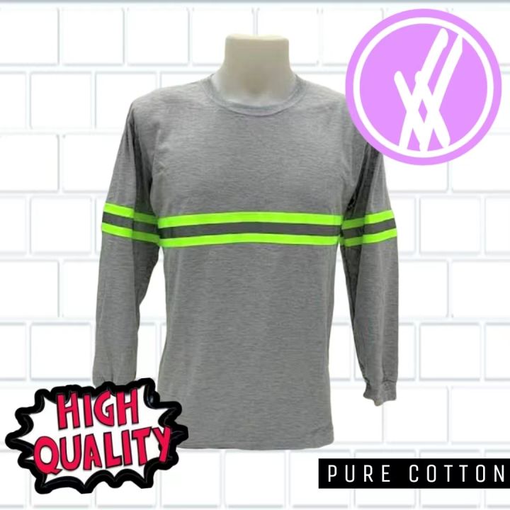 Construction Grey Cotton Reflective Long Sleeve For Mens (FREESIZE ONLY ...
