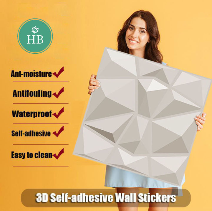 30x30cm Wall Panel 3D Pvc Tebal Home Decoration LUXURY NORDIC ...