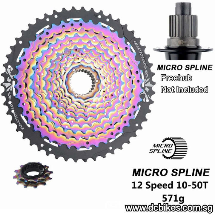MS 12 Speed 10T - 50T Oil Slick Cassette For Shimano Micro Spline ...