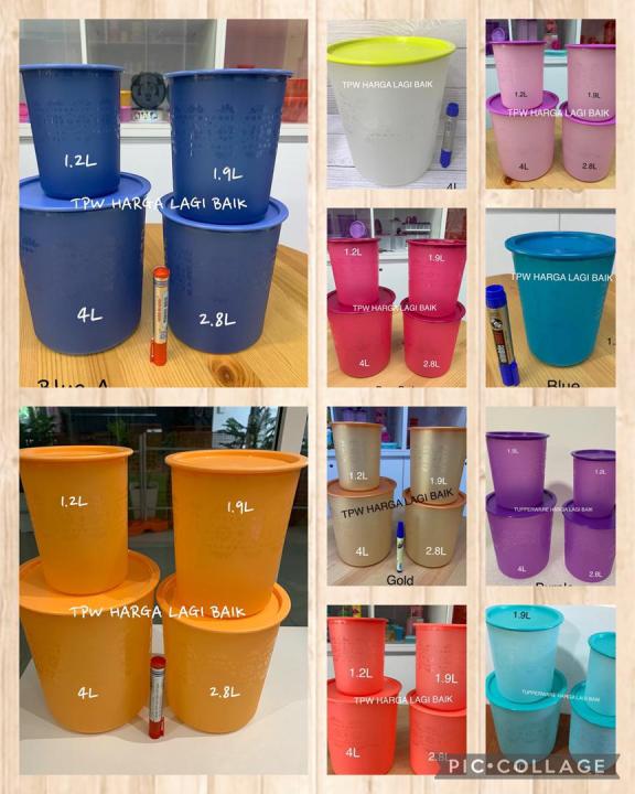 Tupperware One Touch Canister Mosaic (Ot) 1pc Air Tight / Bekas Bulat Kedap Udara / Food Storage ...