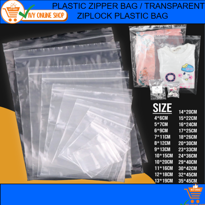 Zip Lock Bag / Plastic Zipper Bag / PE Transparent Plastic Bag With ...