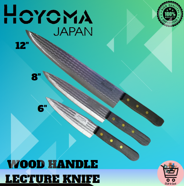 Hoyoma Japan Wood Handle Lecture Knife 6' 8" 12" Cooking Steel ...
