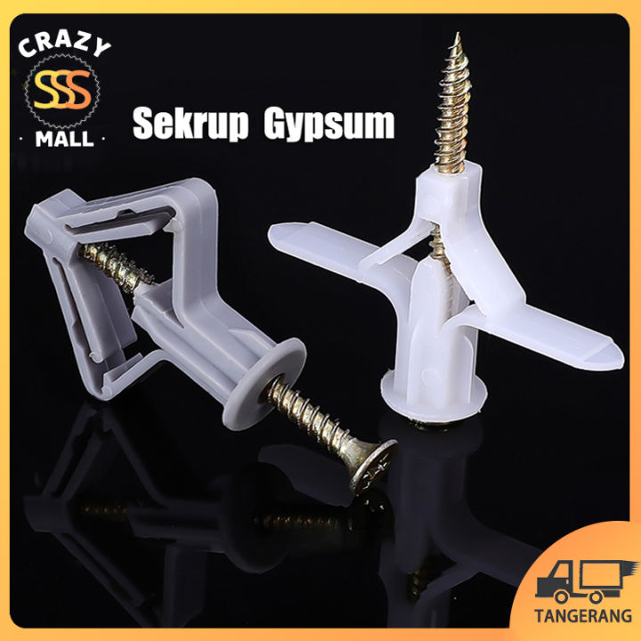 50 pcs Expanding Anchors Aircraft Butterfly Expansion Bolt Set Gypsum ...