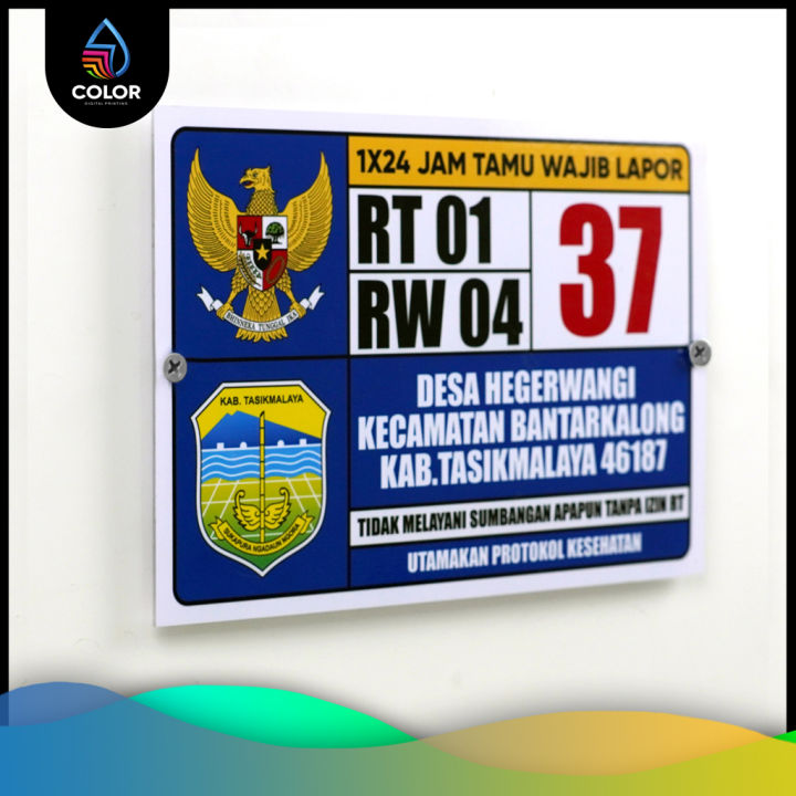 Nomor Rumah Akrilik Custom / Nomor Rumah Custom Stiker On Akrilik ...