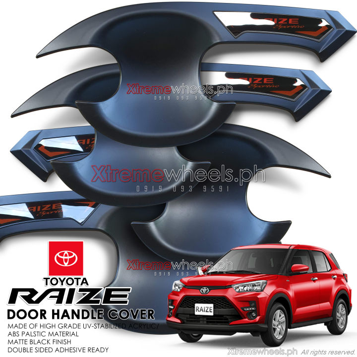 Toyota Raize E G Turbo 2022-2024 Inner Bowl Door Protector Thailand Made with Raize Red logo ...