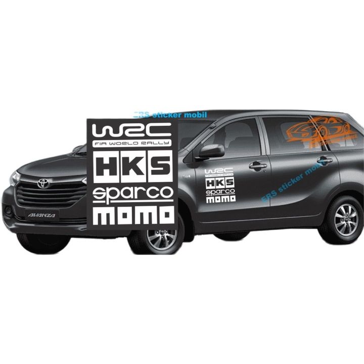 stiker sticker mobil cutting mobil hks momo sparco wrc universal mobil ...