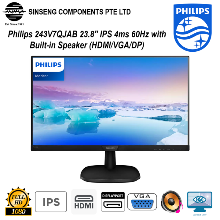 Philips 24”inch Monitor 24E1N1200A with Built in Speaker 23.8" IPS ...
