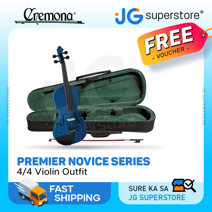 Cremona SV-75 Premier Novice Series 4/4 Violin Outfit with Solid Spruce Top for Beginner ...