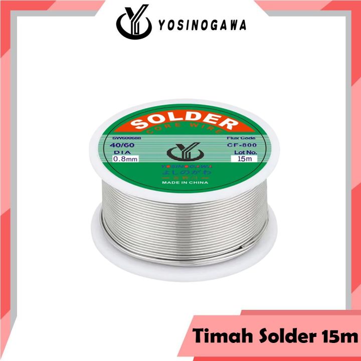 Timah Untuk Solder 5M 10M 15M Pasta Solder Dengan Flux Core -YOSINOGAWA ...
