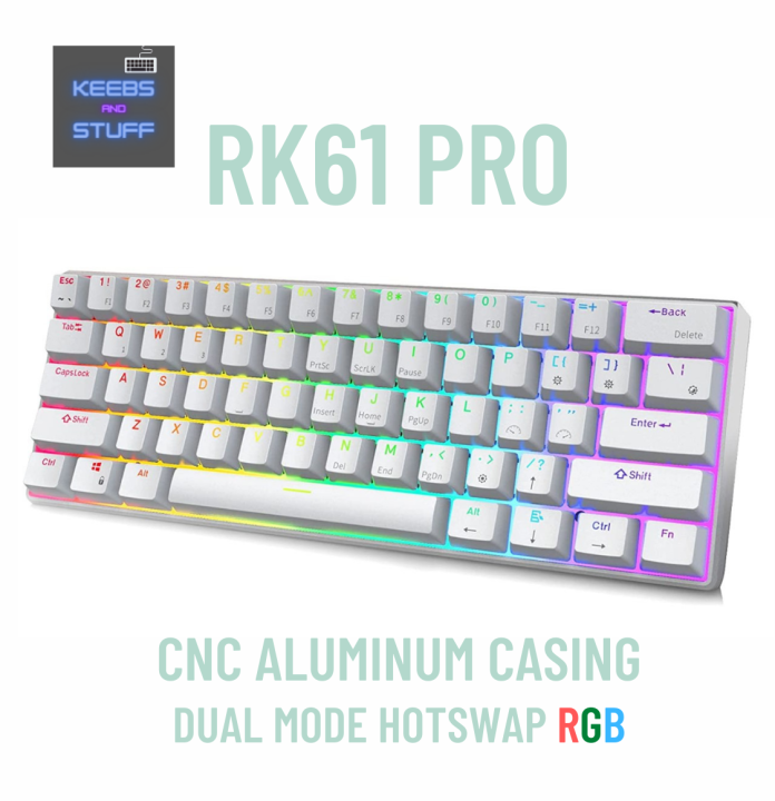 RK61 PRO 60 percent mechanical keyboard with aluminum case Dual mode ...