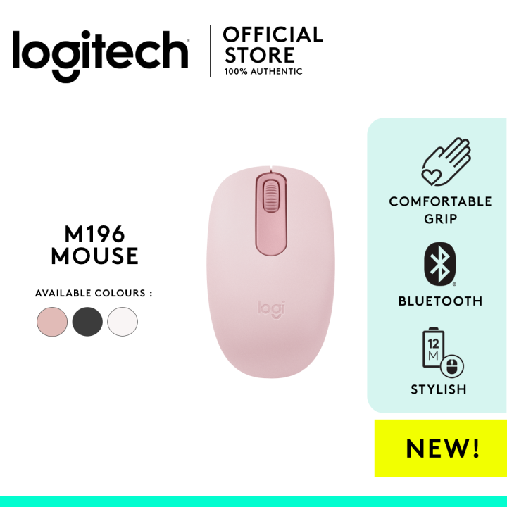 Logitech M196 3-Button 12 Months Battery Life Compact Bluetooth Wireless Mouse | Lazada PH