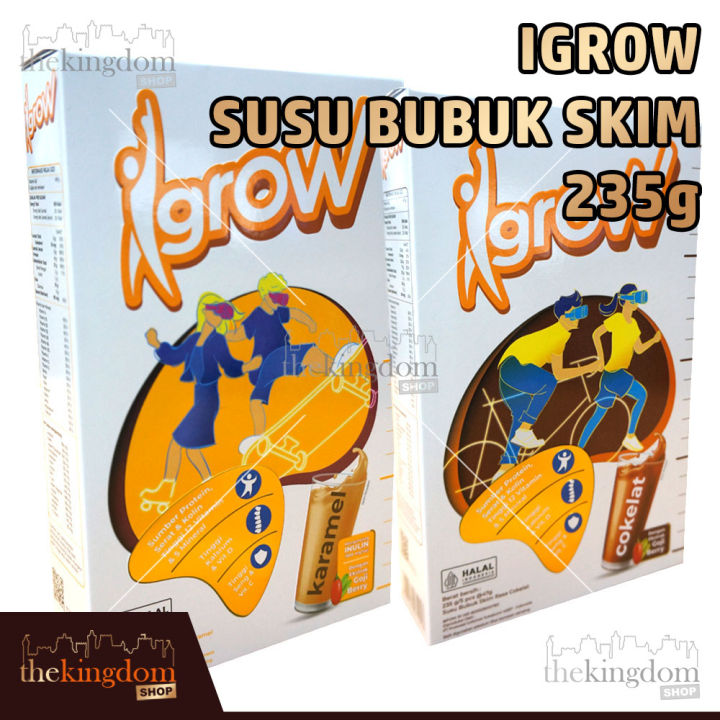 iGrow Susu Bubuk Skim Milk Pertumbuhan Rendah Lemak Tumbuh Kembang ...