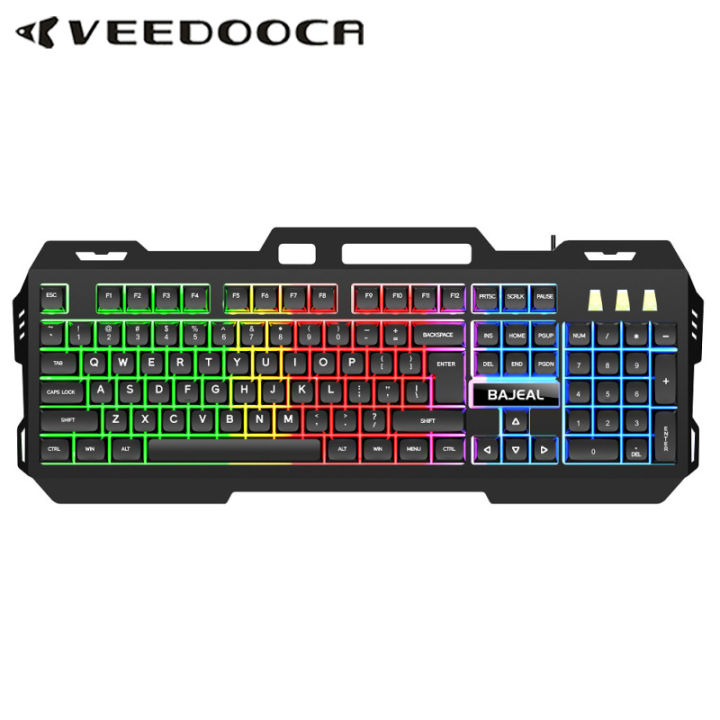 VEEDOOCA K45 Portable Gaming Keyboard With RGB LED Colorful Backlit ...