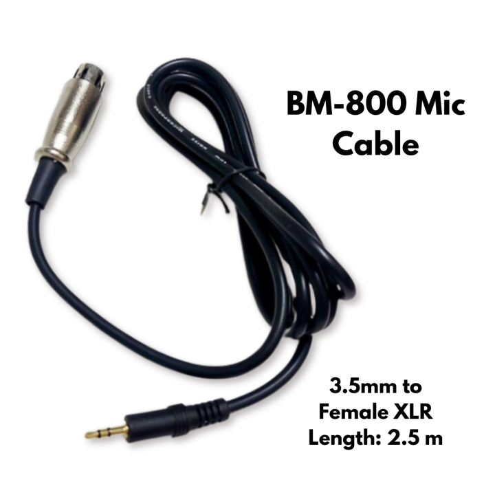 BM 800 Mic Cable 3.5 mm to Female XLR Mic Cable | Lazada PH