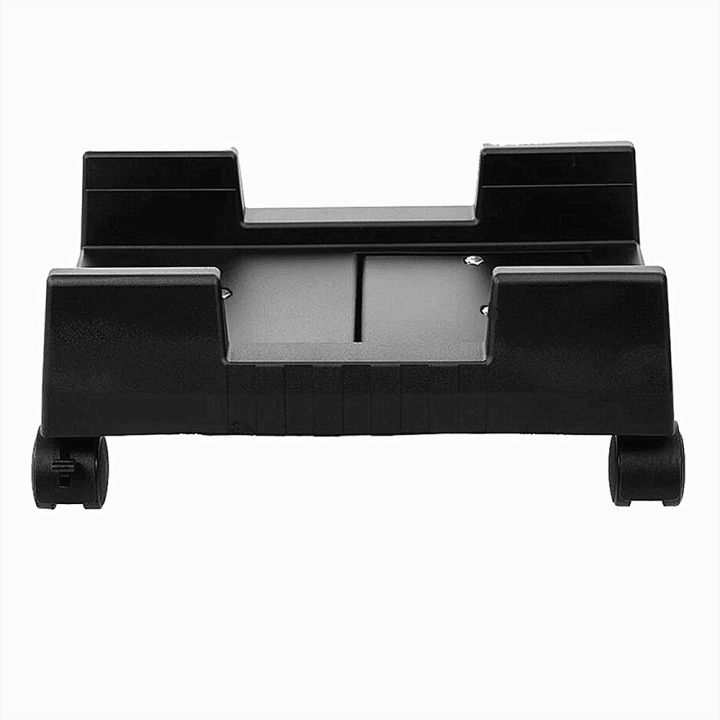 Mobile Desktop Computer Floor Stand Rolling Wheels Adjustable Width PC ...