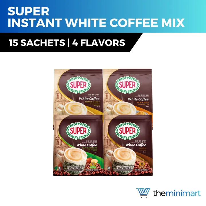 SUPER Instant White Coffee Mix x 15 Sachets - Classic / Brown Sugar ...