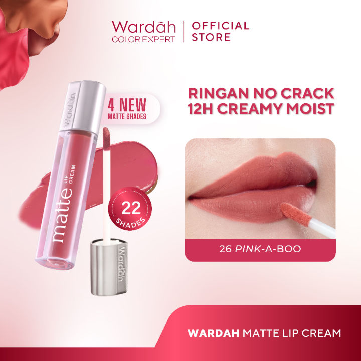 Wardah New Matte Lip Cream Tersedia 28 shades varian Warna Liquid Lip ...