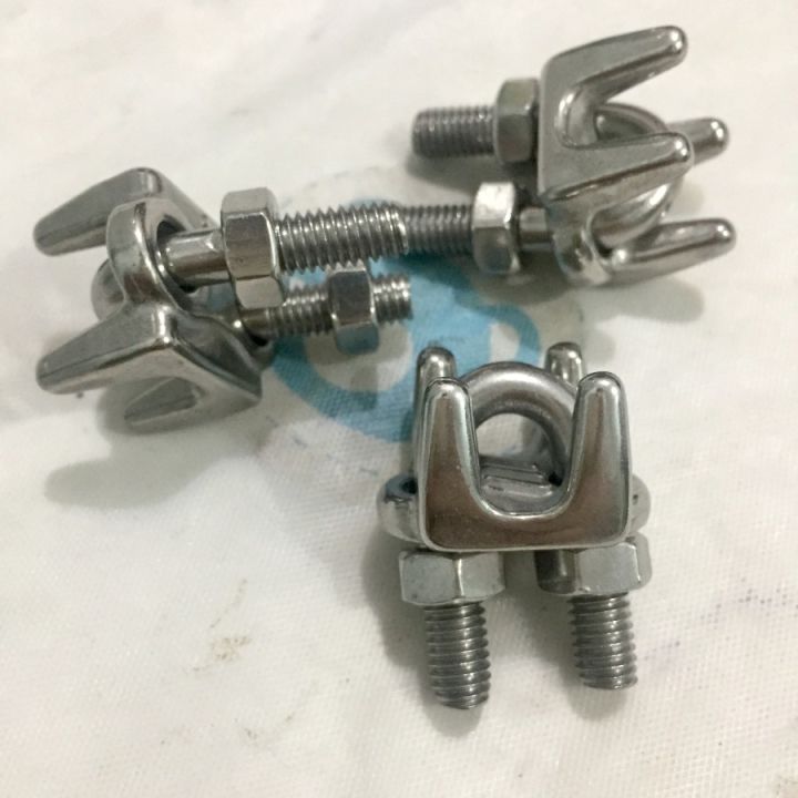 Kuku Macan Full Stainless Steel 304 M6 6mm 1/4" inch Klem Sling Clamp ...