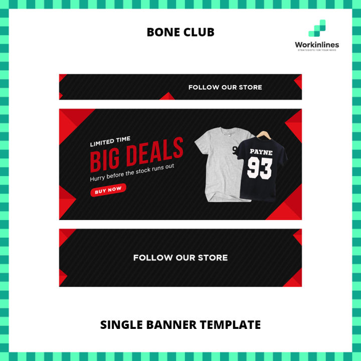 WORKINLINES - Desain Toko - Bone Club Themes - Single Banner + Header ...