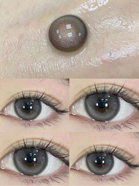 O2GIRL Contact lenses with power 【0.00-800】1 Pair/2 PCS Natural Brown ...
