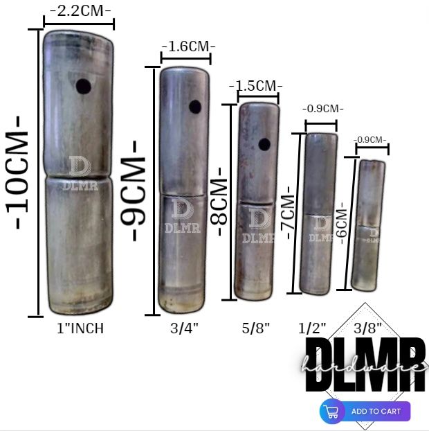 1PCS Metal Cylindrical Hinge Pin Cylindrical Bearing/Shaft Male To ...